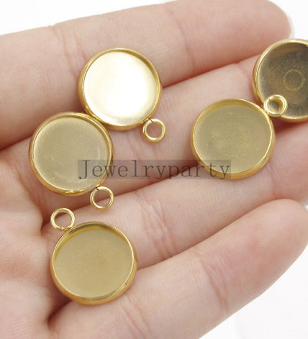20pcs Round Cabochon Pendant Base, Bezel Blank Base Setting,8mm 10mm ...