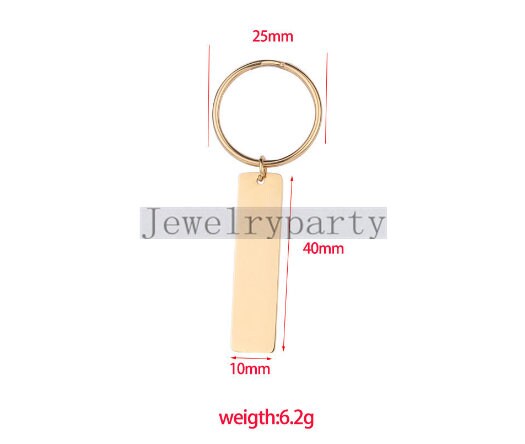 5pcs Blank Bar Keychain, Bar Keyring Supplies,mirror Polished Engraving ...