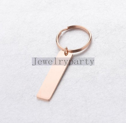 5pcs Blank Bar Keychain, Bar Keyring Supplies,mirror Polished Engraving ...