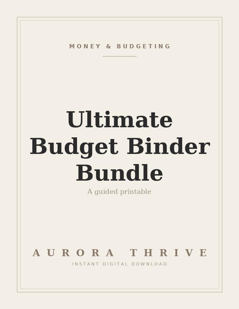 Budget Binder Bundle Printable, Budget | Bills | Debt | Savings ...