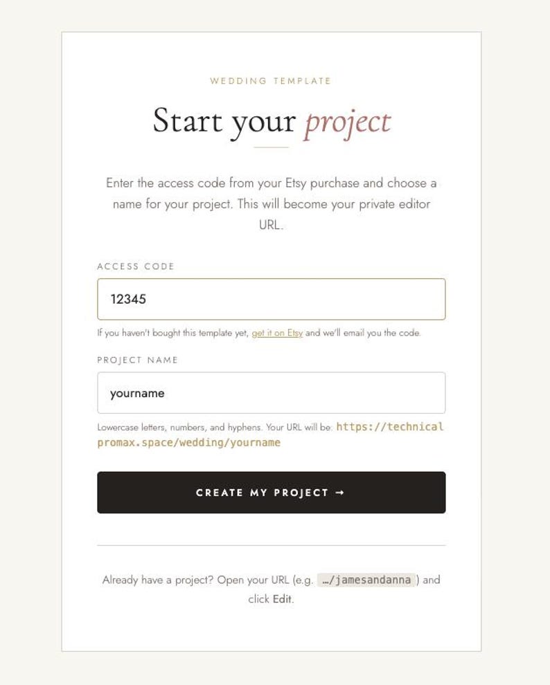 Premium Editable Wedding Website Template | Lifetime Hosting | No Canva ...