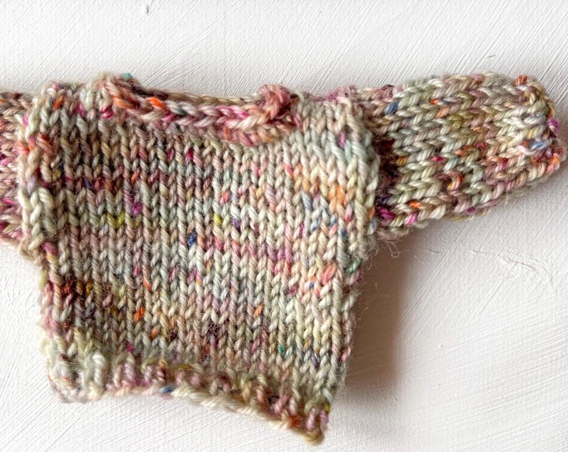 Miniature Knitted Sweater- Handmade- Doll Clothes, Bear Sweater- 2.50 ...