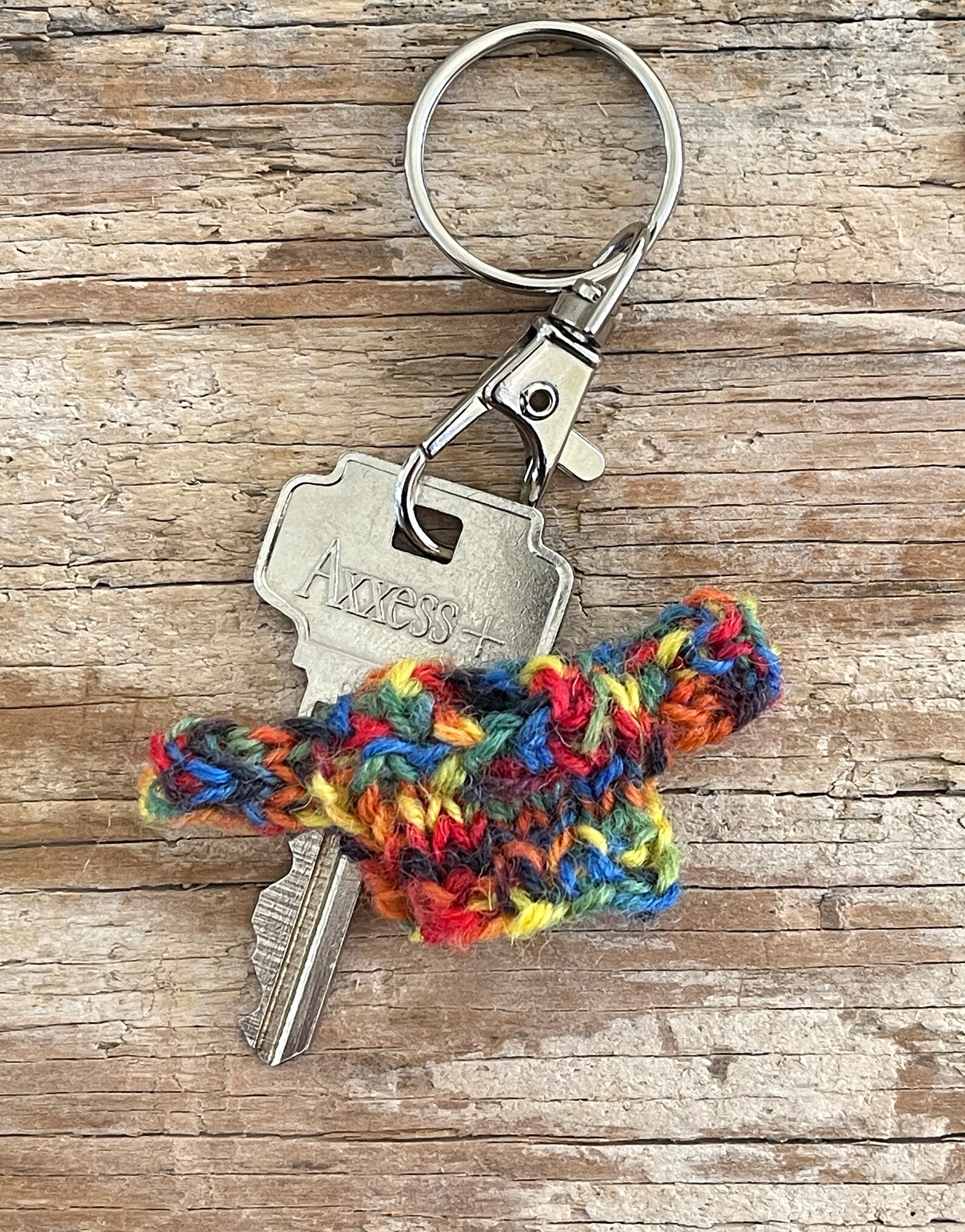 Key Sweater- 1 Inch Across Chest- Multicolor- Rainbow Sweater- Handmade ...