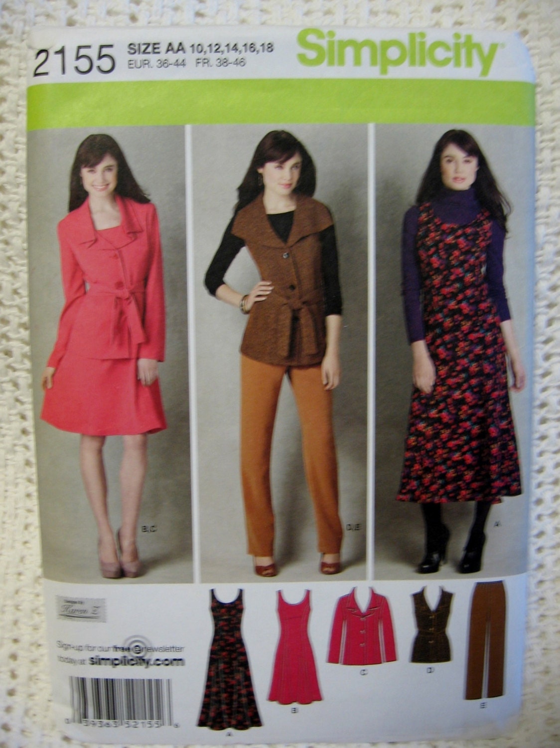 Simplicity Misses Jumper Dress Jacket and Vest Sewing Pattern - Etsy