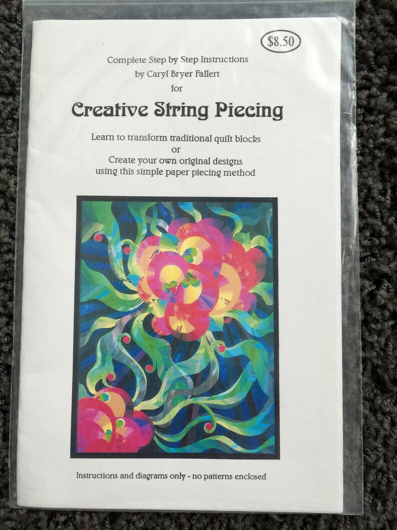 Creative String Piecing Diagrams and Instructions Quilt Pattern UC FF ...