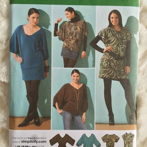 Simplicity Womens Knit Mini Dress With Belt Sewing Pattern 2804 Size 4 ...