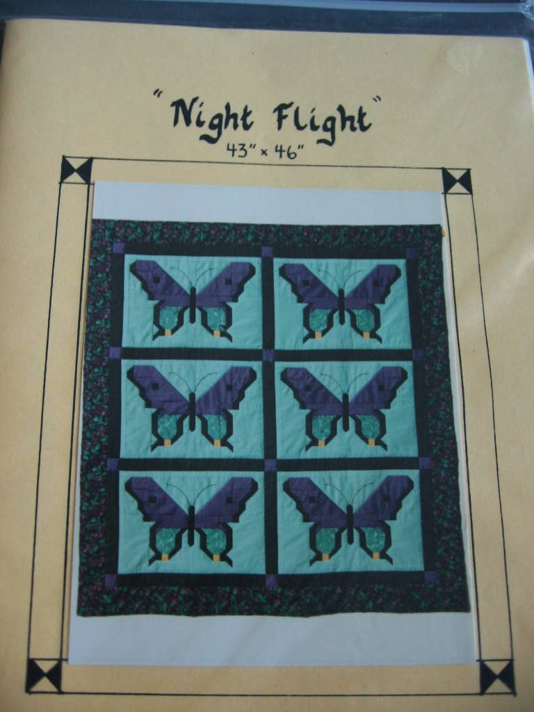 Night Flight Butterfly Wall Quilt 43 X 46 Sewing Pattern Uncut UC ...