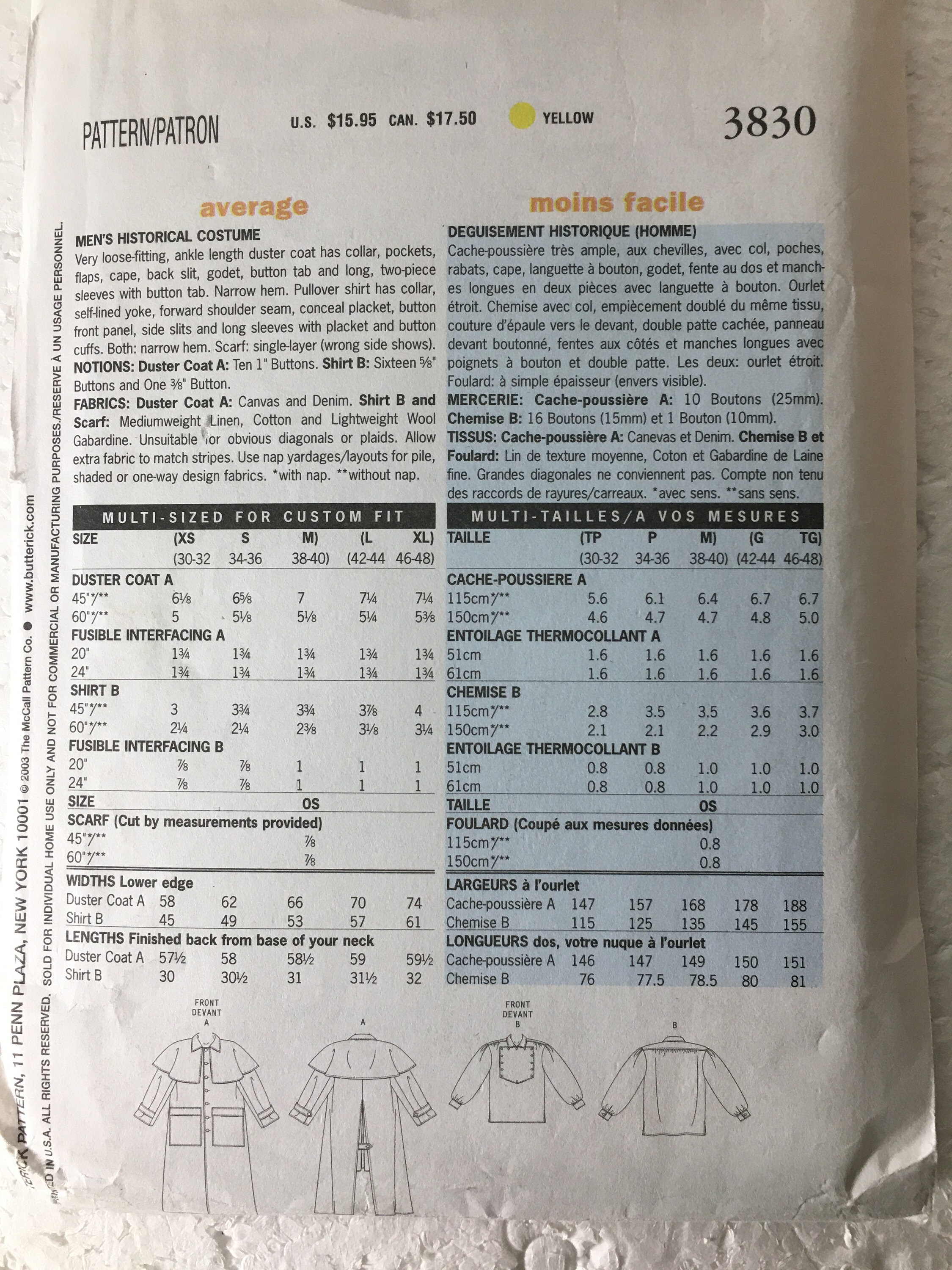 Men's Western Cowboy Duster Coat / Pullover Shirt With Button Front ...