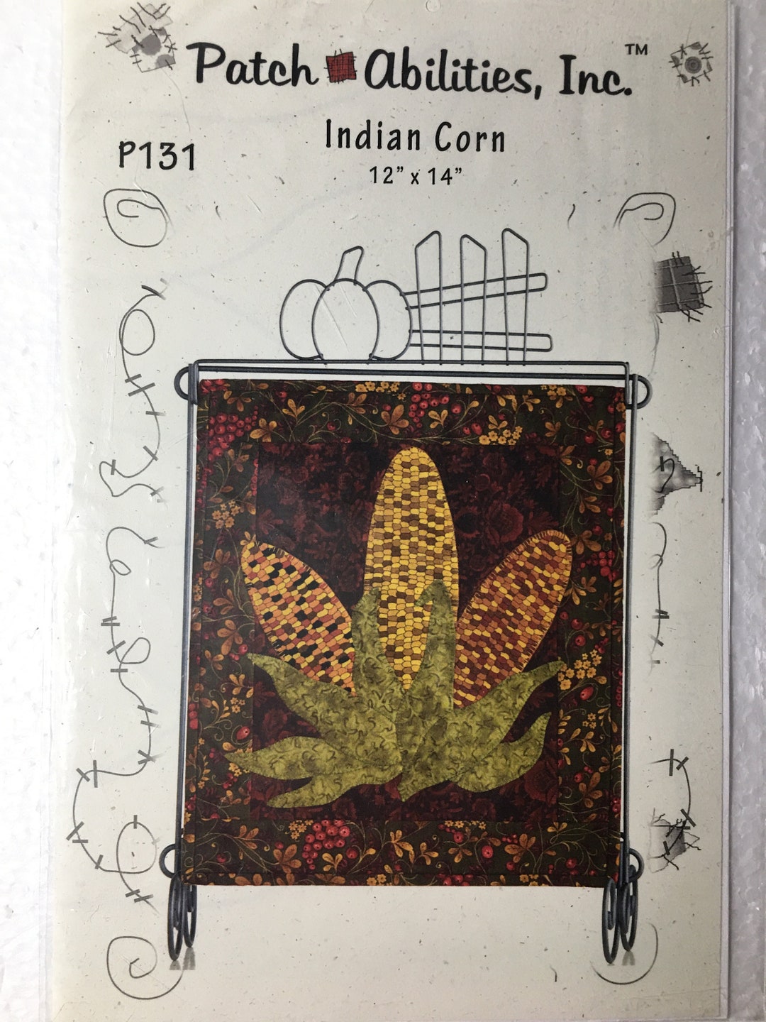 Patch Abilities Indian Corn Wall Quilt Sewing Pattern 12x14" UC FF ...