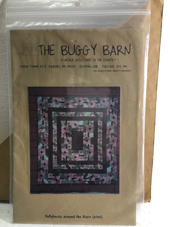 The Buggy Barn Hollyhocks Around the Barn Quilt Sewing Pattern - Etsy