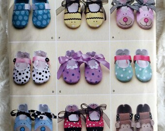 Simplicity Baby Shoes Sewing Pattern 2491 Size Xs S M L UC FF - Etsy