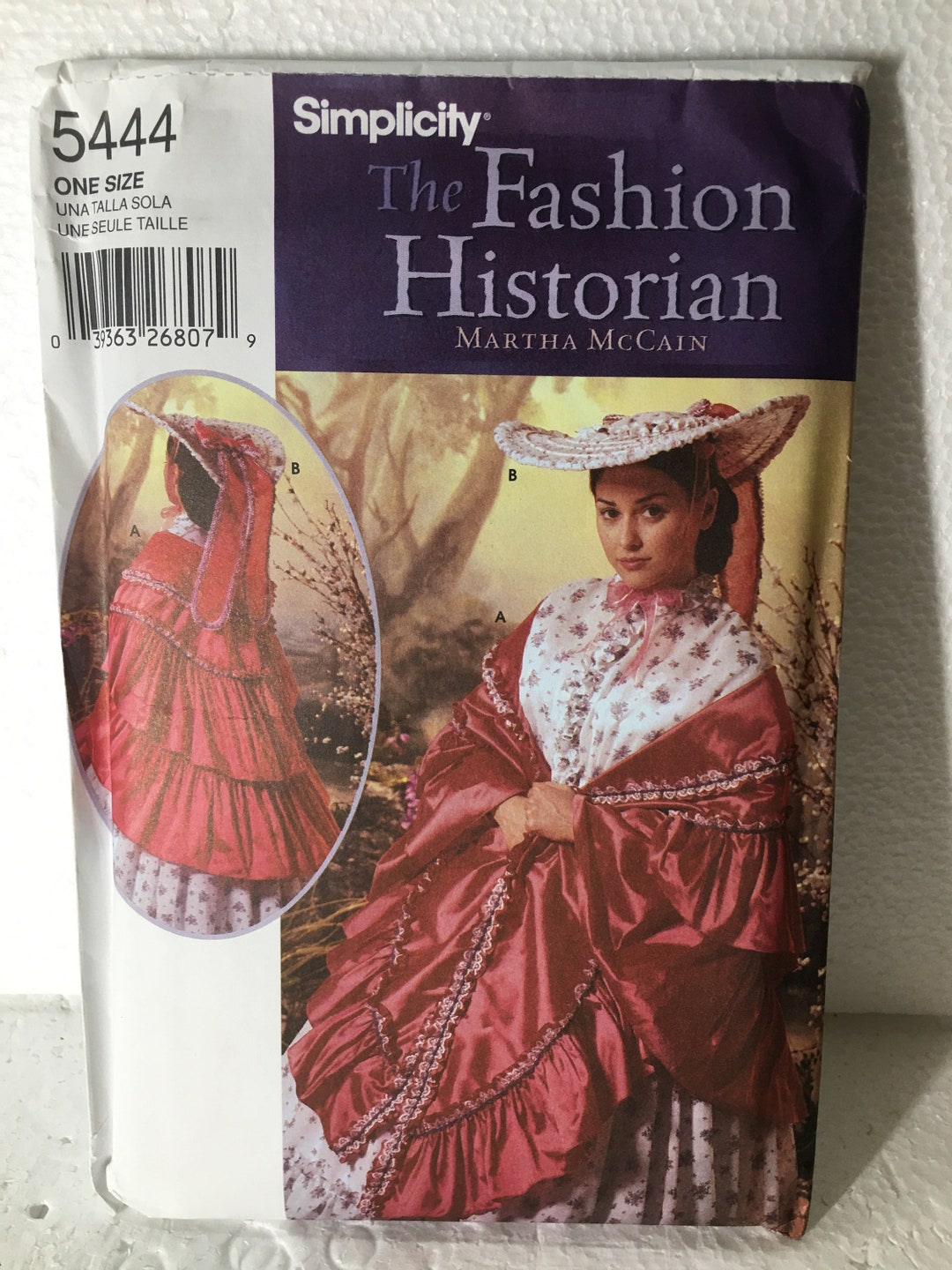 Simplicity 5444 Sewing Pattern Civil War Era Mantle and Hat One Size ...
