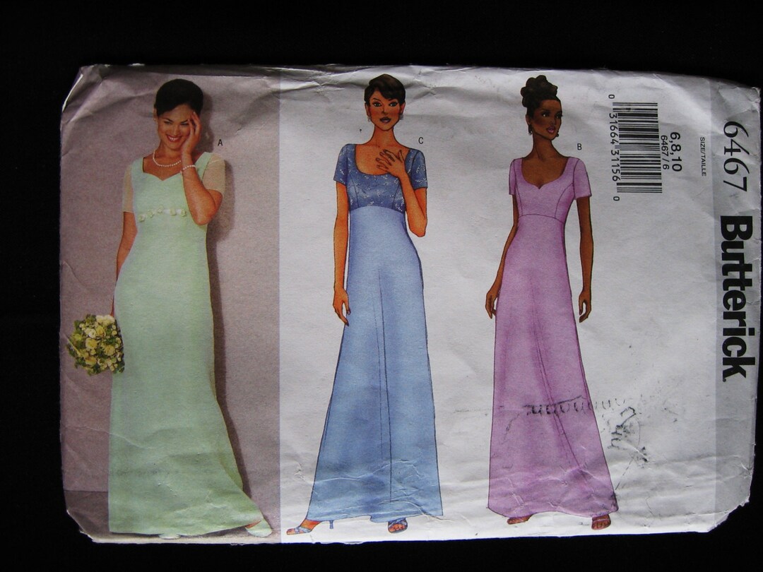 Butterick Misses Womens Dress Gown Formal Sewing Pattern 6467 Uncut UC ...
