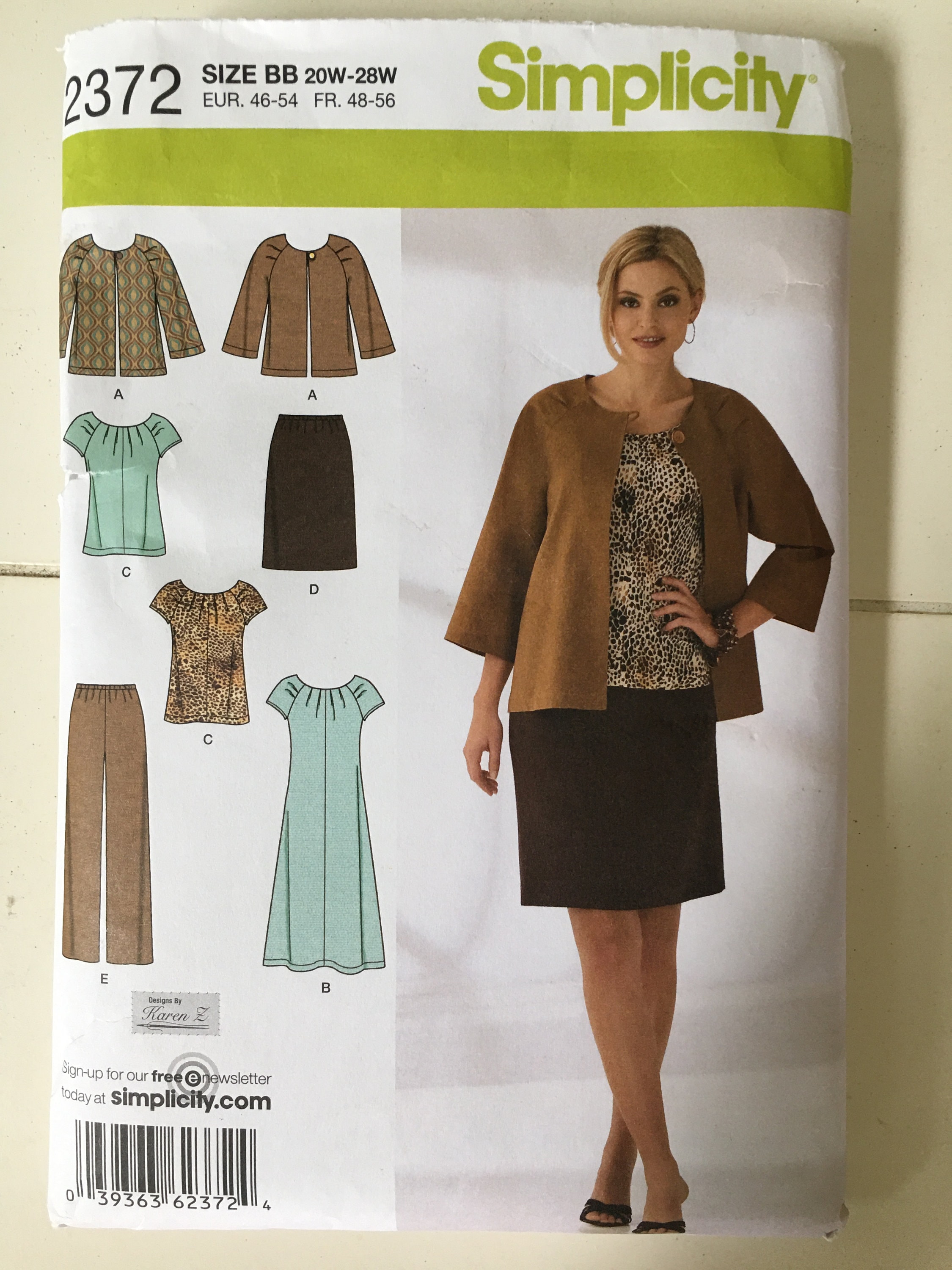 Simplicity Womens Top Jacket Dress Skirt and Pants Sewing Pattern 2372 ...