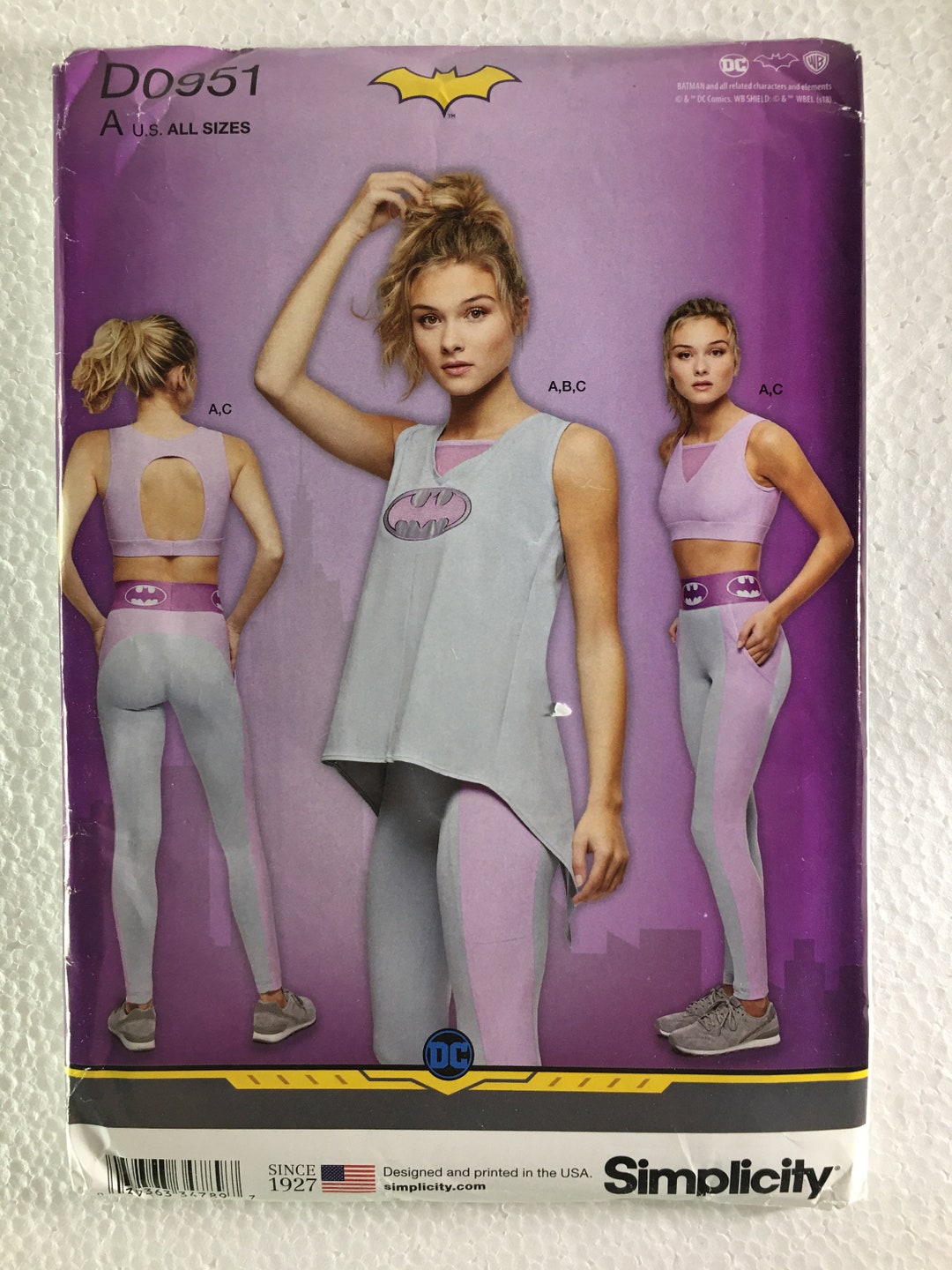 Simplicity Sewing Pattern D0951 DC COMICS Misses' Batgirl Knit Sports ...