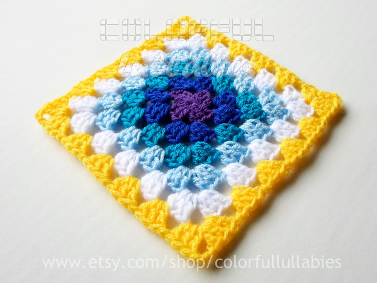 Double Crochet Granny Square Chart. Pattern No 7 of the Collection of ...