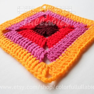 Crochet Chart Pattern - Sc, Hdc, Dc and Tr Solid Square Pattern. 4 ...