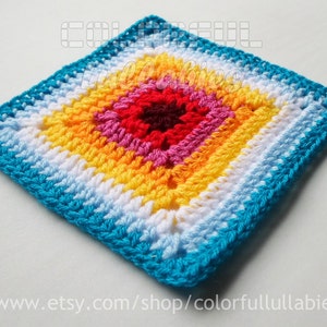 Crochet Chart Pattern - Sc, Hdc, Dc and Tr Solid Square Pattern. 4 ...