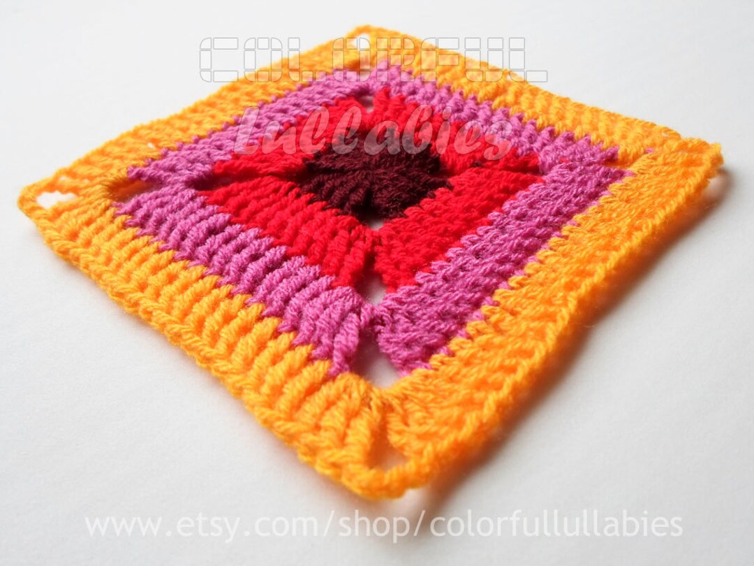 Triple Crochet Solid Square Chart. Pattern No 4 of the Collection of ...