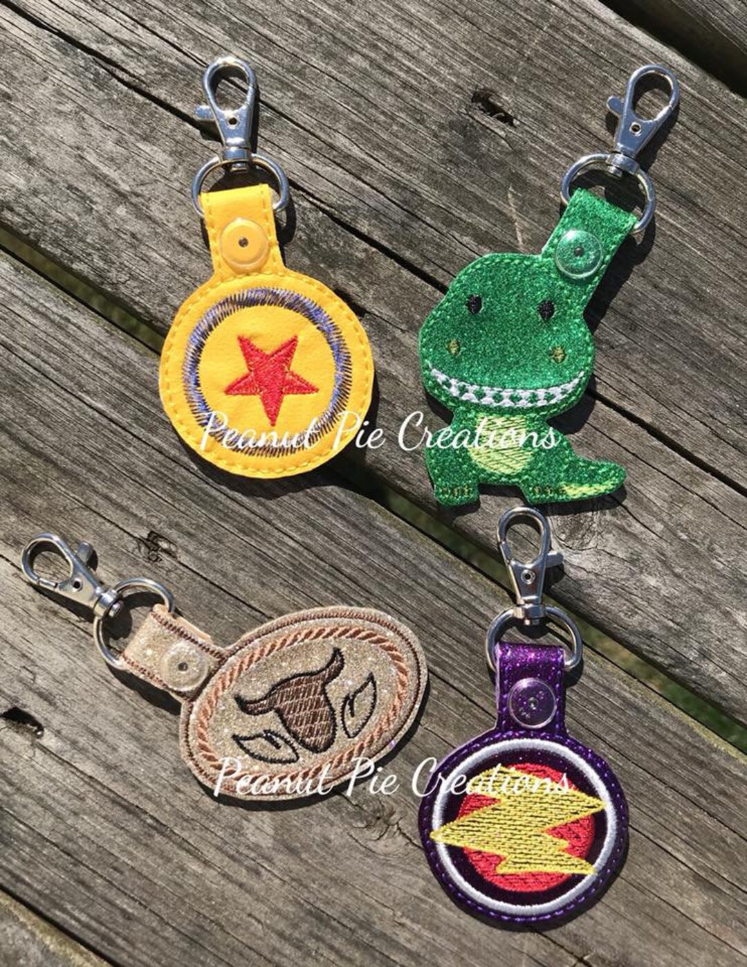 Toy Inspired Snap Tabs - Key Fobs - Keychains - Party Favors - Gifts ...