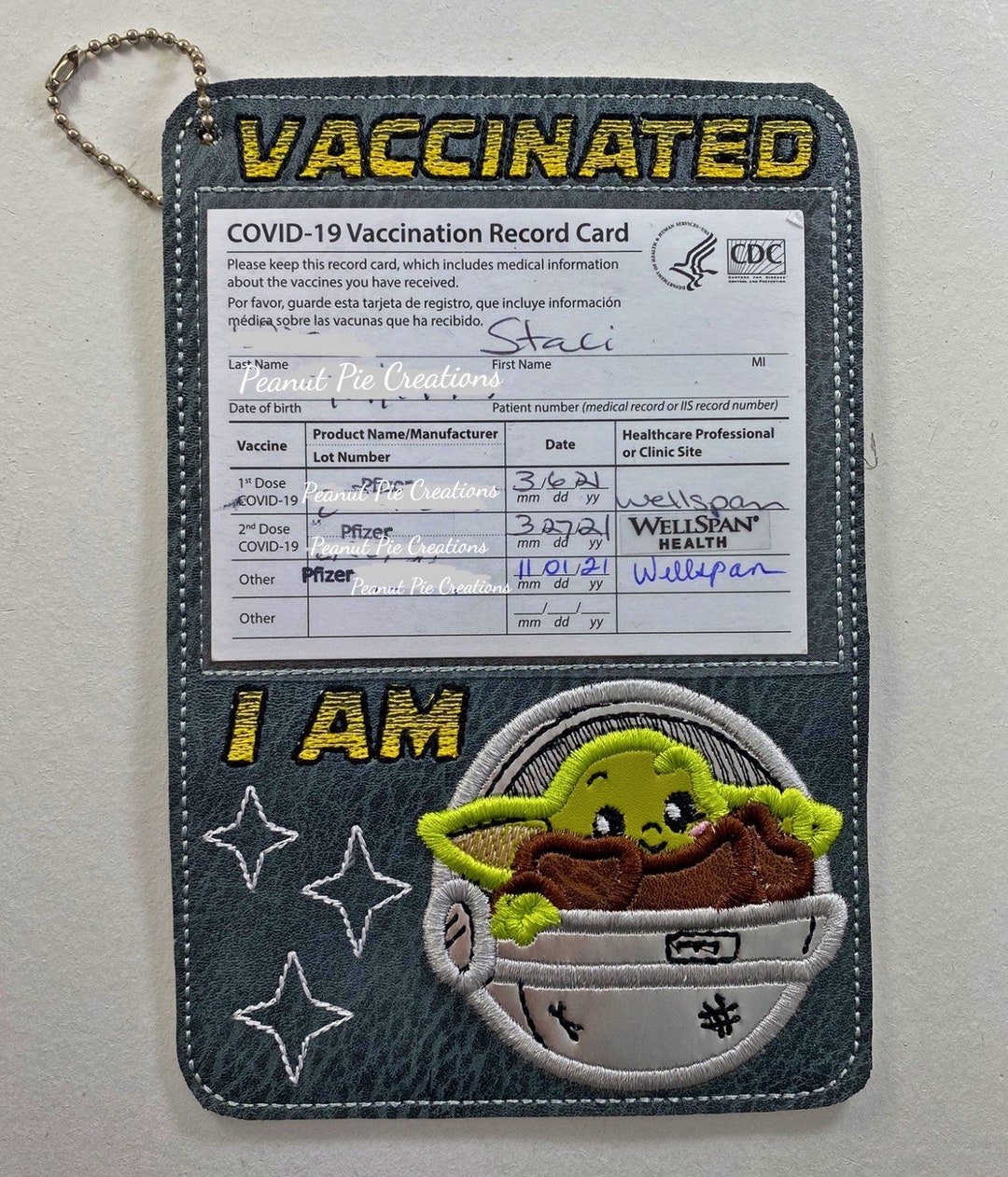 Baby CDC Card Holder Vaccine Record Card Protector Space - Etsy