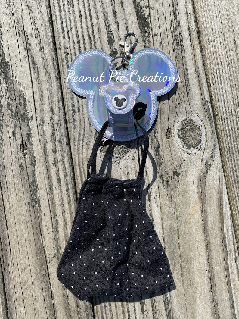 Holographic Mouse Ear Holder - Mouse Head - Ear Buddy - Mask Holder ...