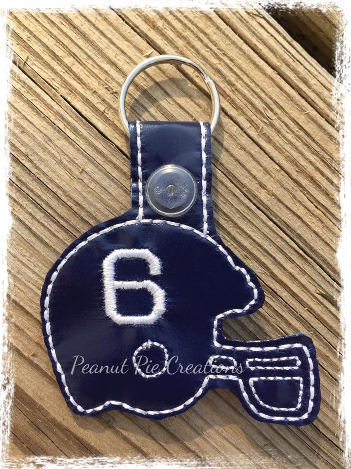 Custom Football Helmet Snap Tab Keychain Key Fob Bag Tag | Etsy