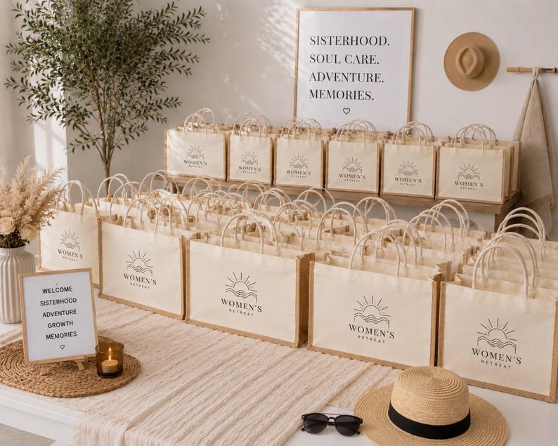 Custom Logo Tote Bags Bulk, Corporate Event Welcome Bags, Branded Tote ...