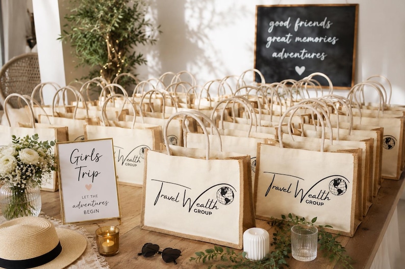 Custom Logo Tote Bags Bulk, Corporate Event Welcome Bags, Branded Tote ...