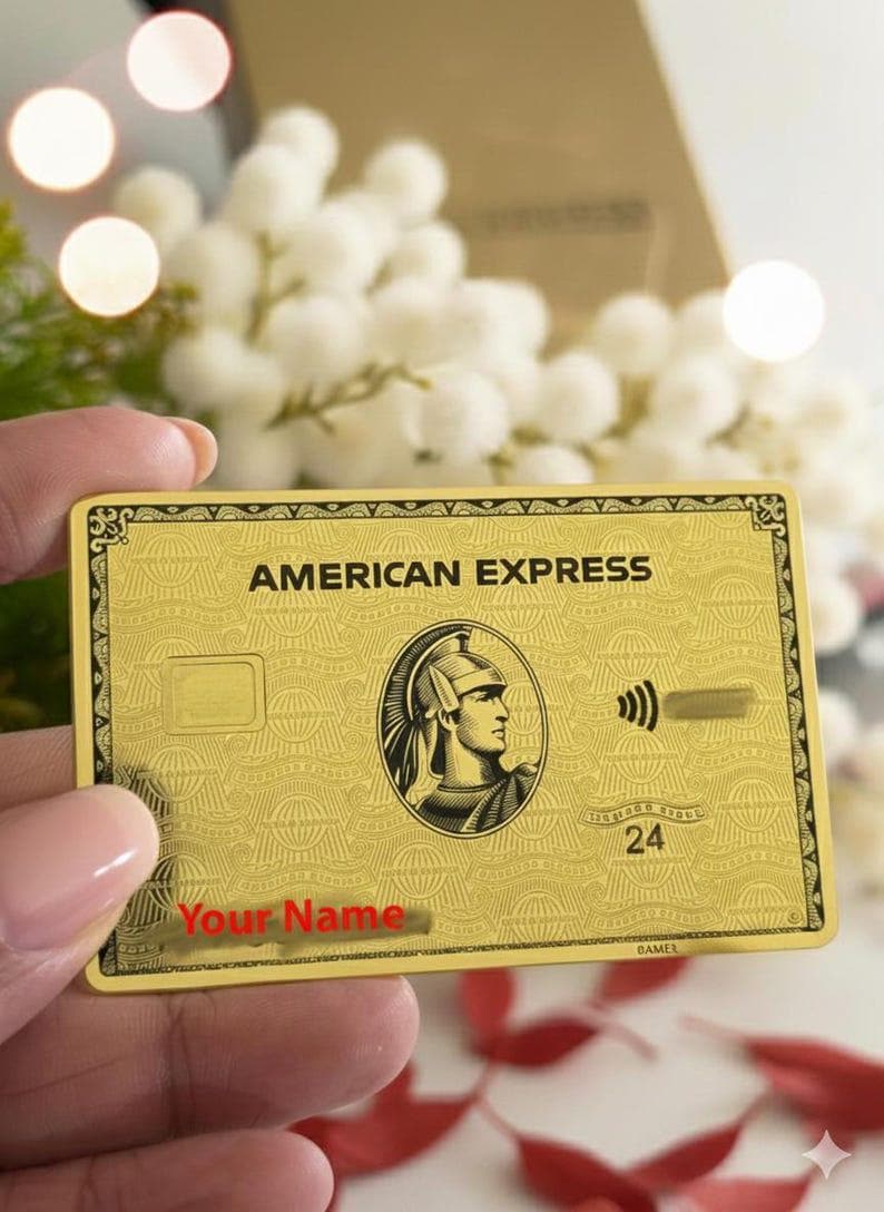 Personalized Amex Gold Card Replica, Engraved Stainless Steel Metal ...