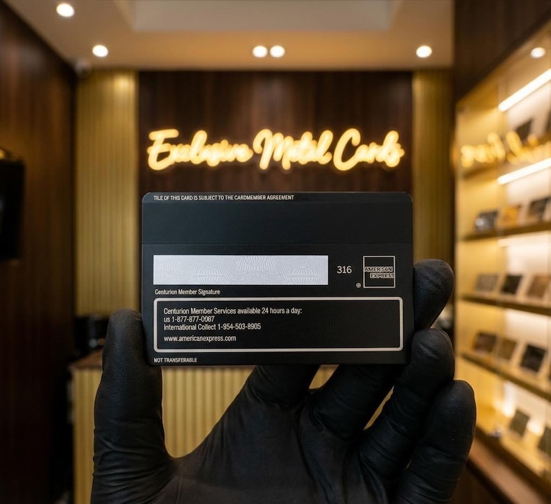 Custom Amex Engraved Metal Business Card, American Express Style ...