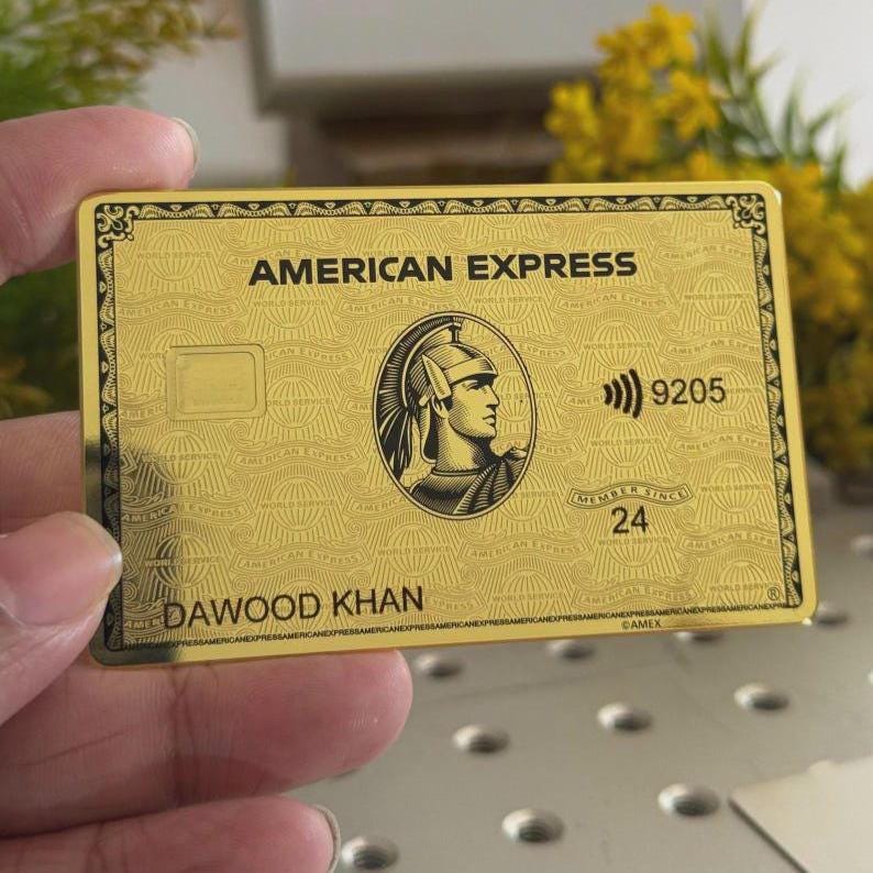 Personalized Amex Gold Card Replica, Engraved Stainless Steel Metal ...