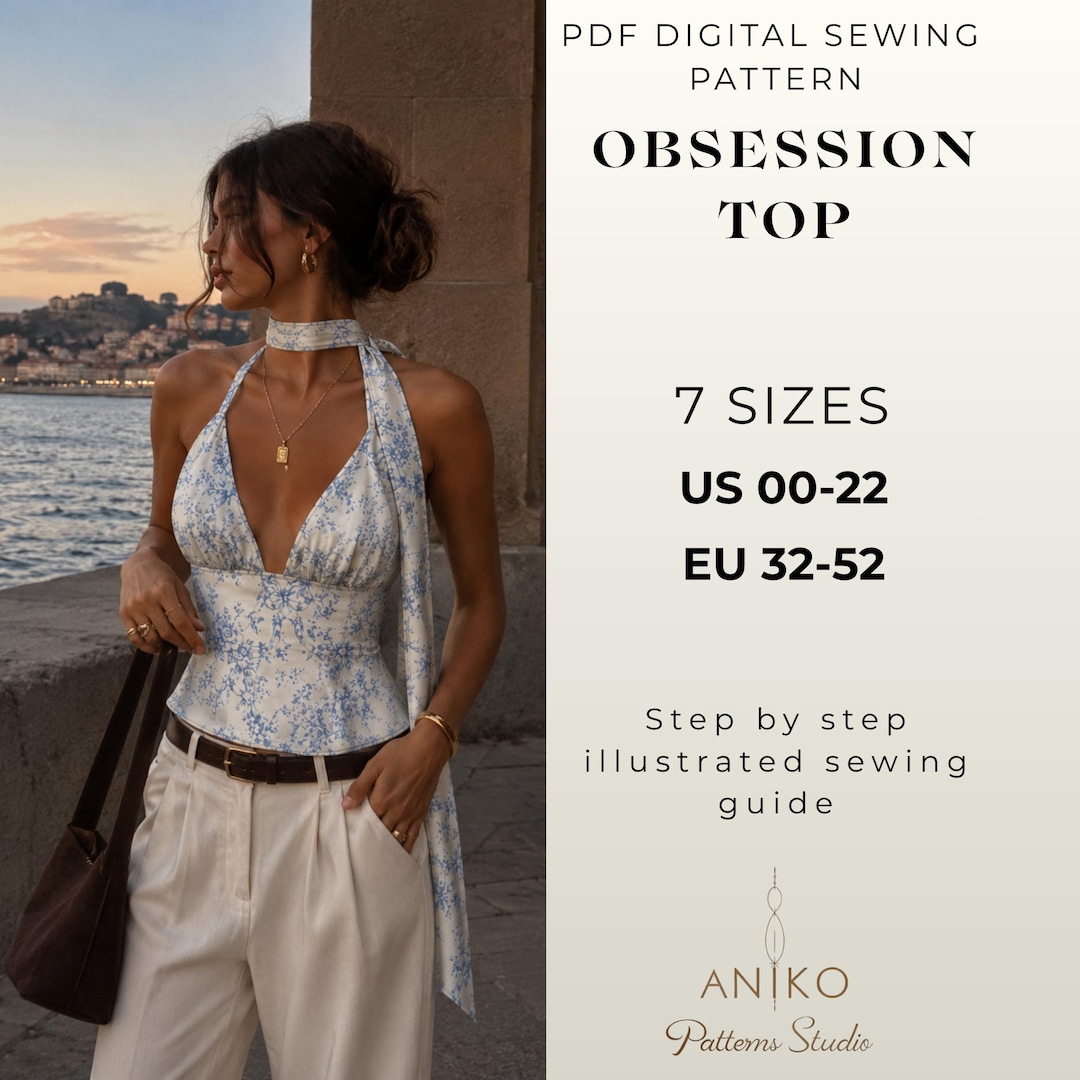 Crop Top Tshirt Pattern Beginner Denim Top Scarf Top Pattern Sewing ...