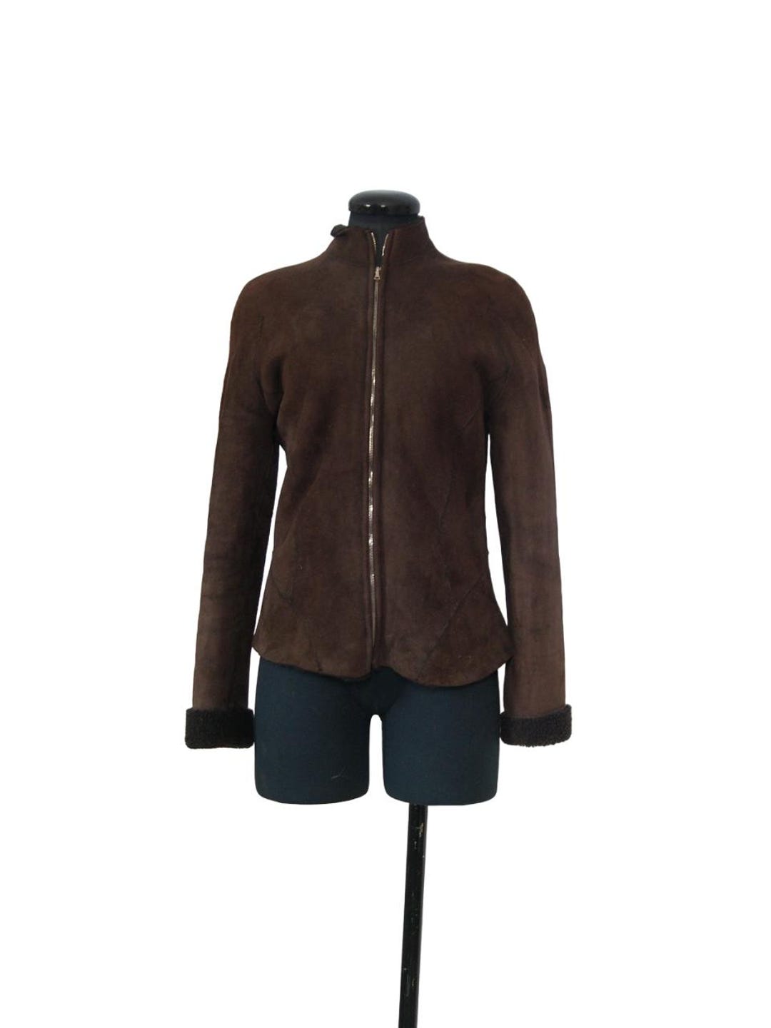 Italian Shearling Jacket Made for Bergdorf Goodman, Brown Suede, Size ...