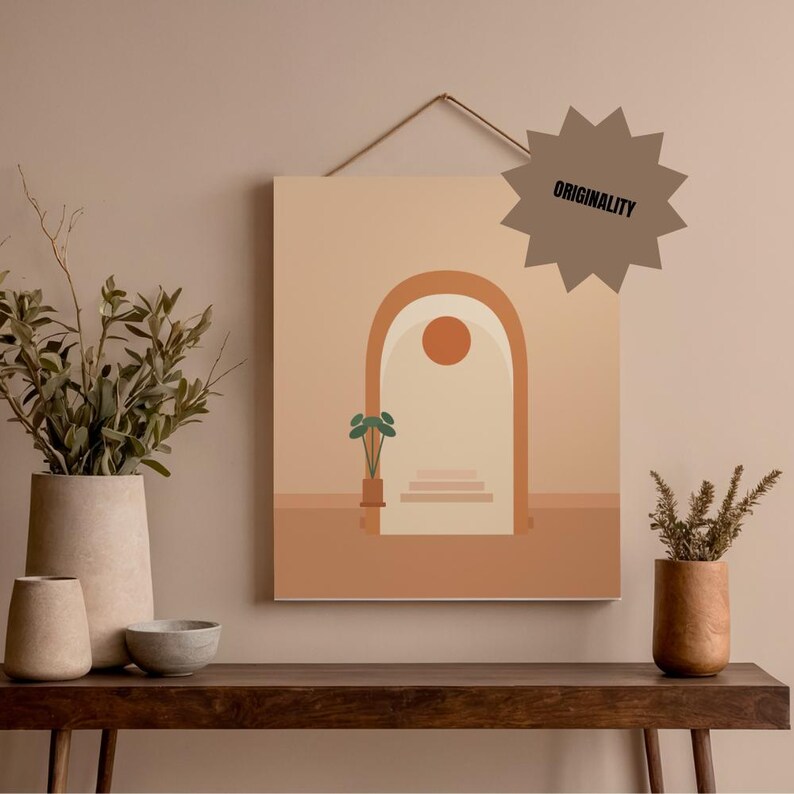 6 Pack Boho Abstract Wall Art, Matisse Inspired Earth Tone Prints ...