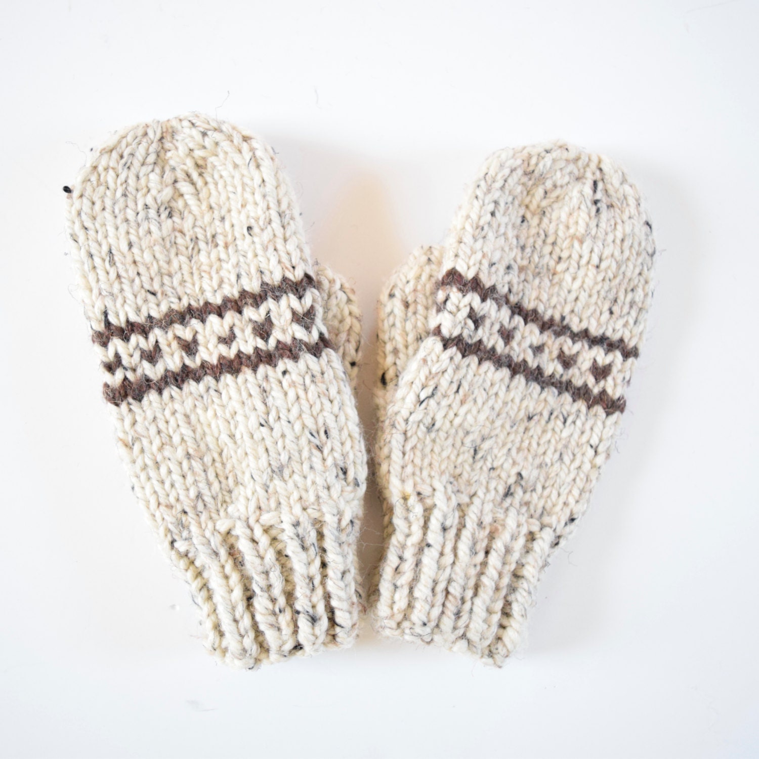 Knitting PATTERN Fair Isle Knitted Mittens Mittens Pattern - Etsy