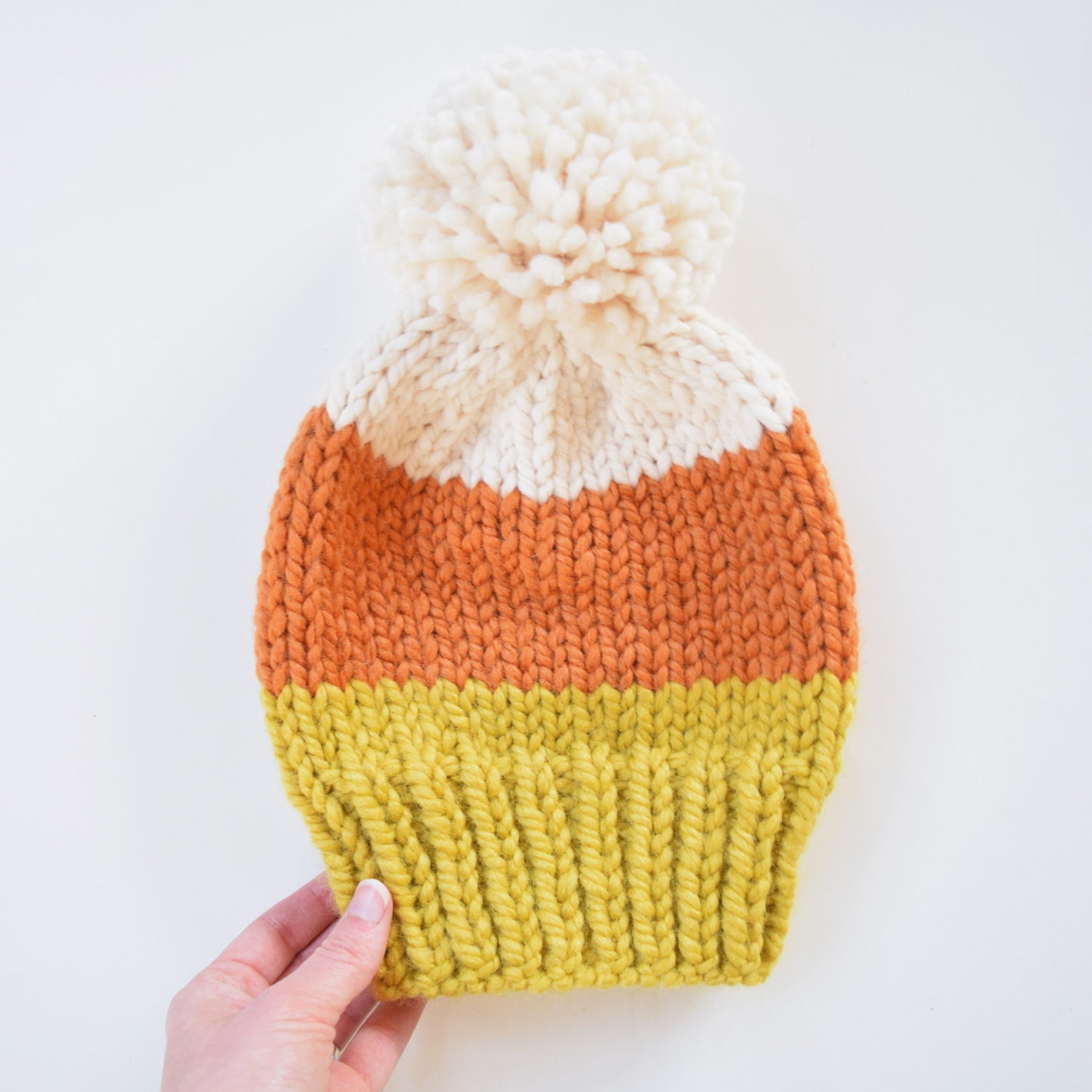 Knitting PATTERN Candy Corn Knitted Ombre Hat Halloween Hat - Etsy
