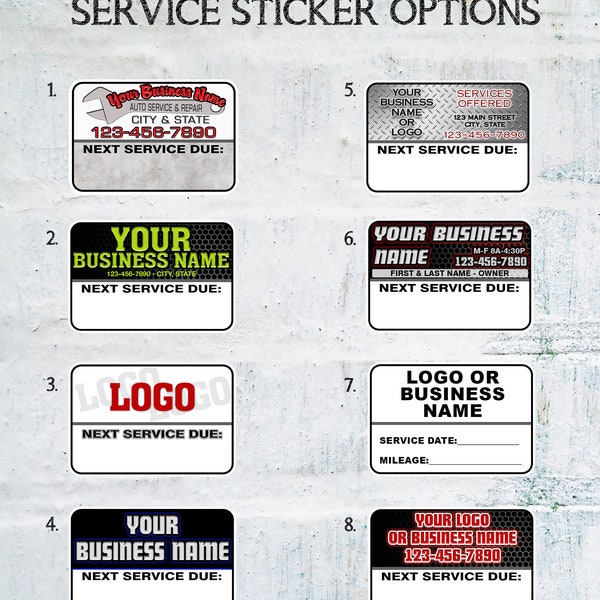 Car Service Stickers - Etsy