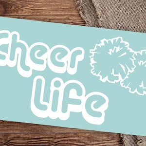 Car Decals cheer Life With Pom Poms Cheerleader - Etsy