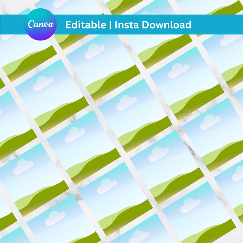 Canva Template With Instruction Cards | Editable Etsy Download Guide ...