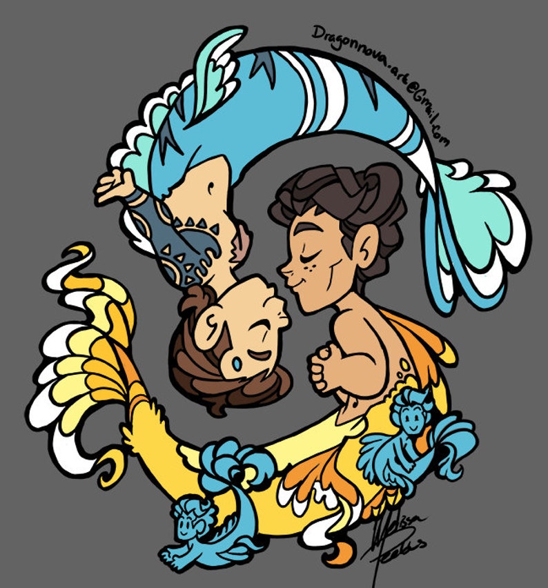 Flippin' Cute Mermaid AU 2in Enamel Pins - Etsy