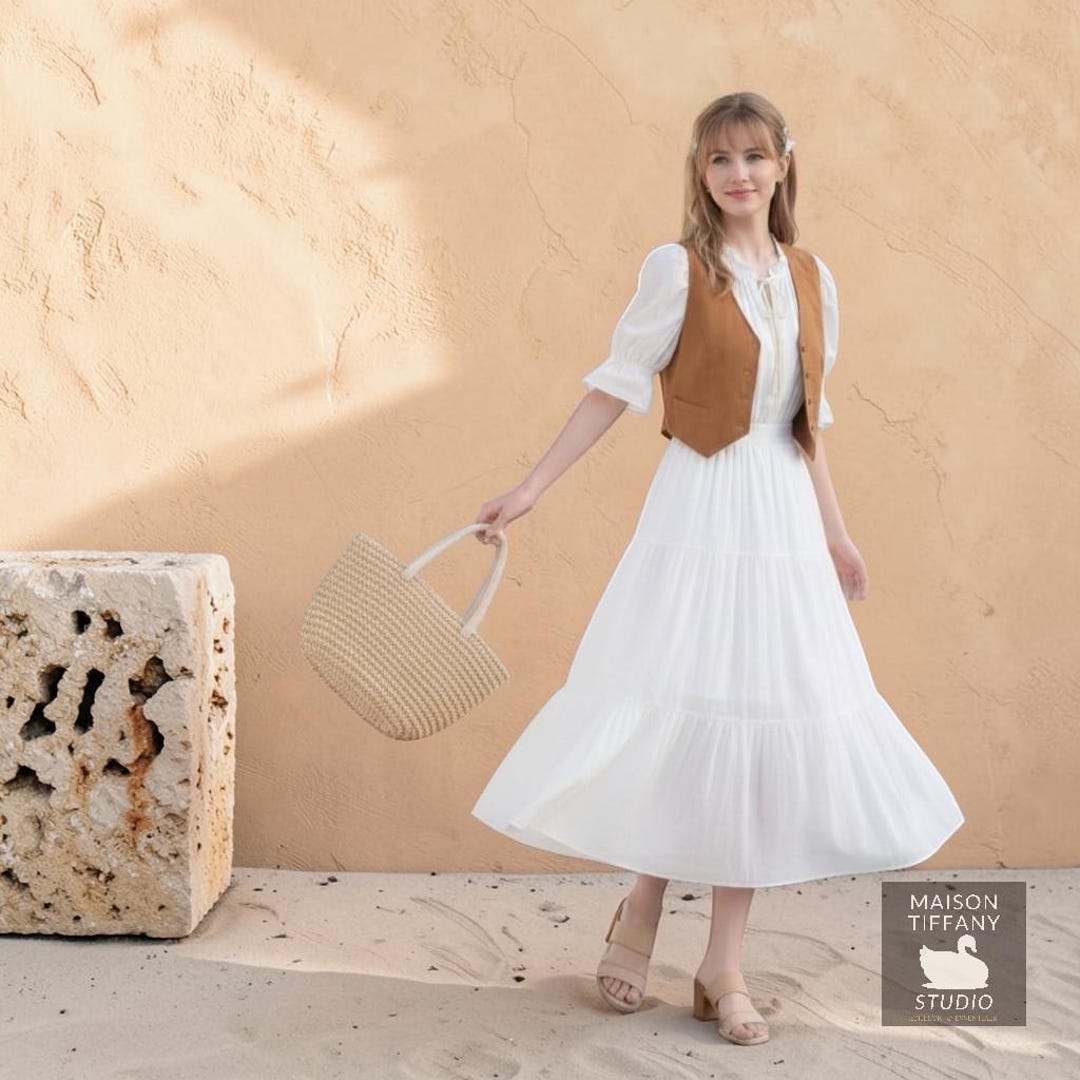 Maxi Skirt, Black, White, Tiered, High-waisted, Maxi Skirt Patterns ...