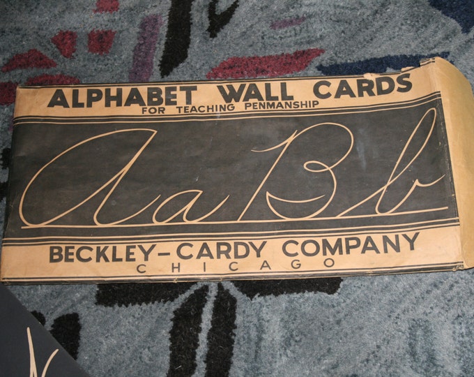 Vintage Schoolhouse Cursive Alphabet Wall Cards - Etsy