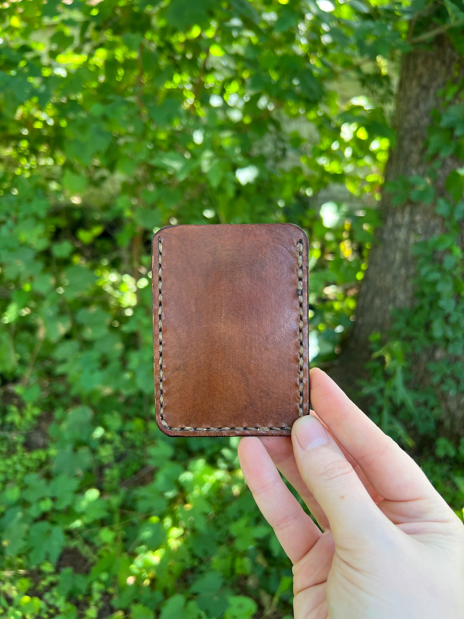 Handmade Leather Card Wallet Handpainted Wildflowers - Etsy