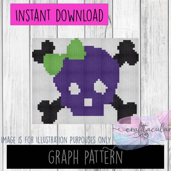 Skull Graphgan Pattern - Etsy