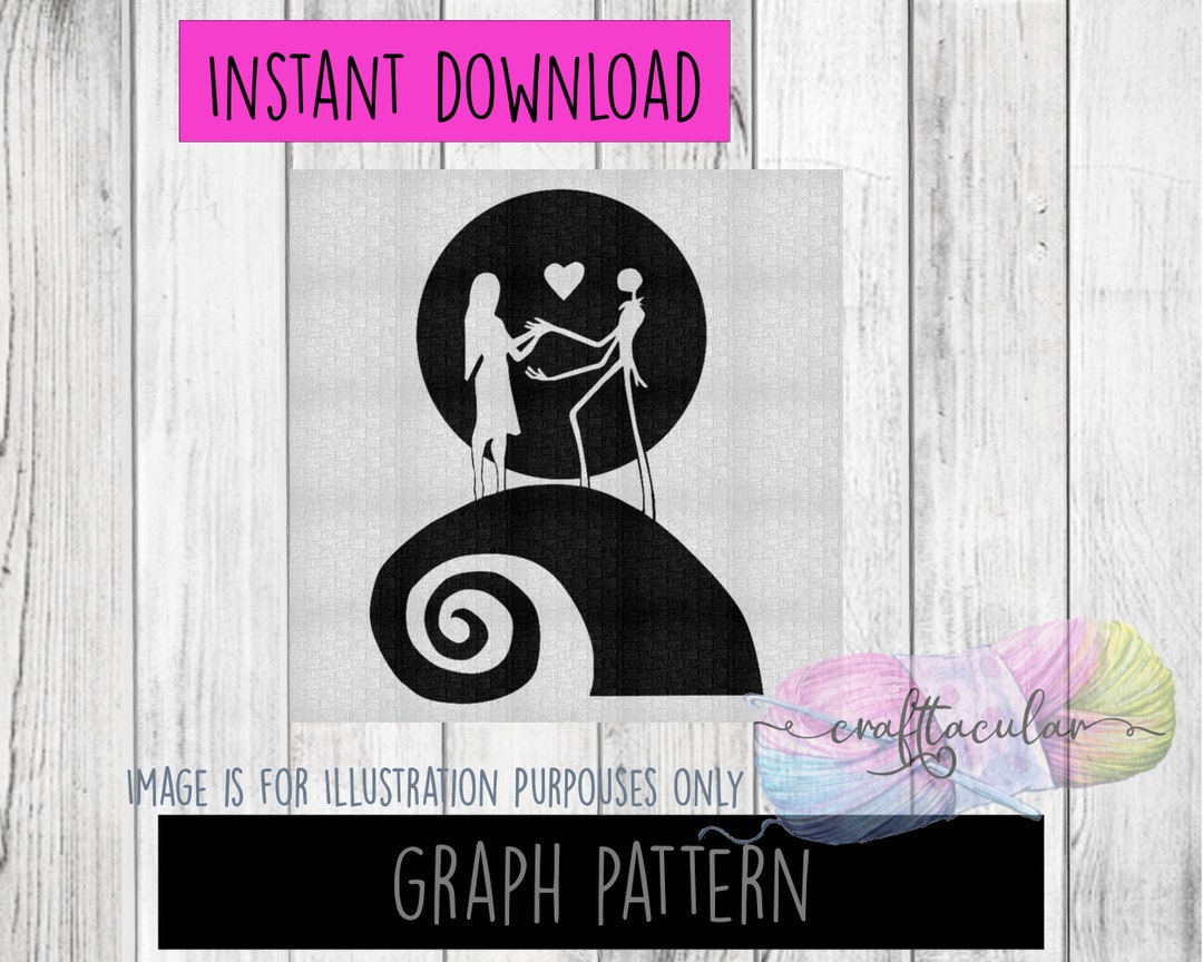 Jack Skellington & Sally Graph Pattern | C2C Crochet, Perler Bead ...