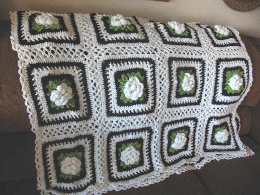 Black and White/with Silver Cabbage Rose - Etsy