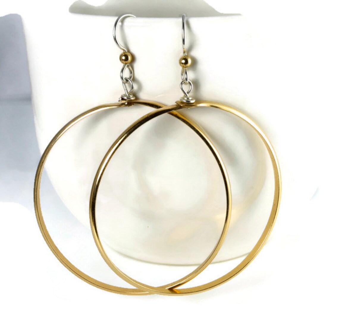 Gold Hoops Hoop Earrings Extra Large Gold Earrings Gold and - Etsy
