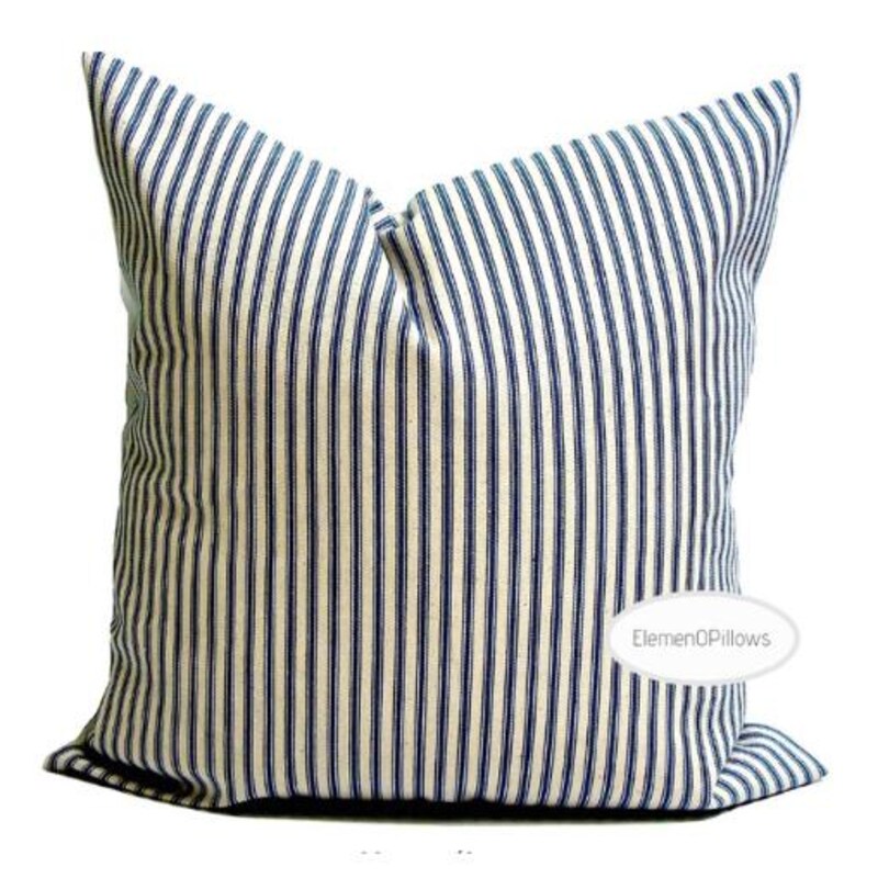 Monogram Blue Ticking - Etsy