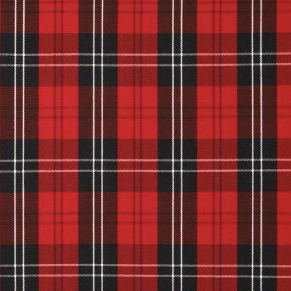 Red Plaid Fabric - Etsy